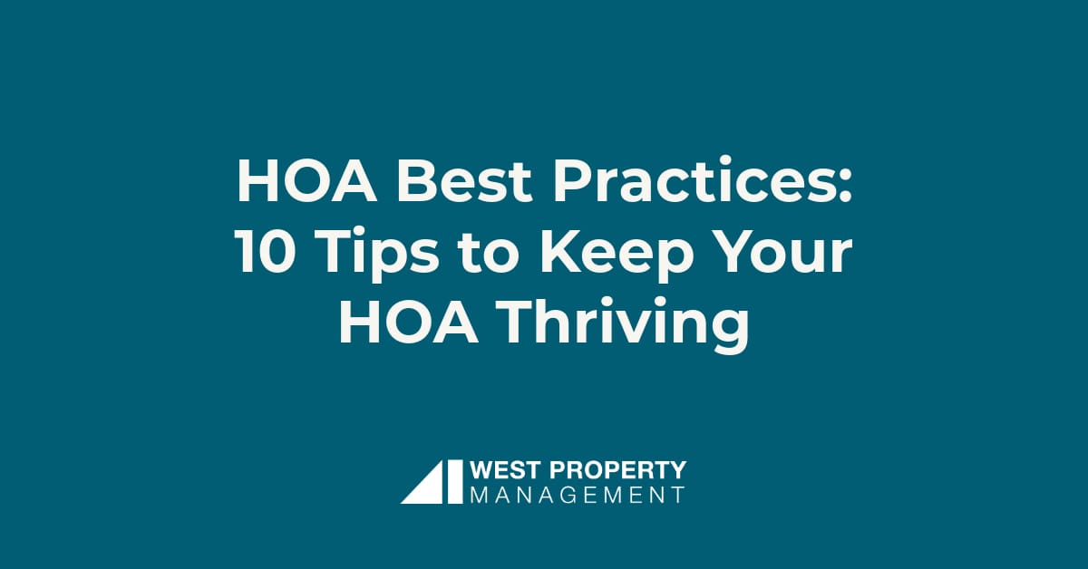 Top 10 HOA Best Practices - West Property Management